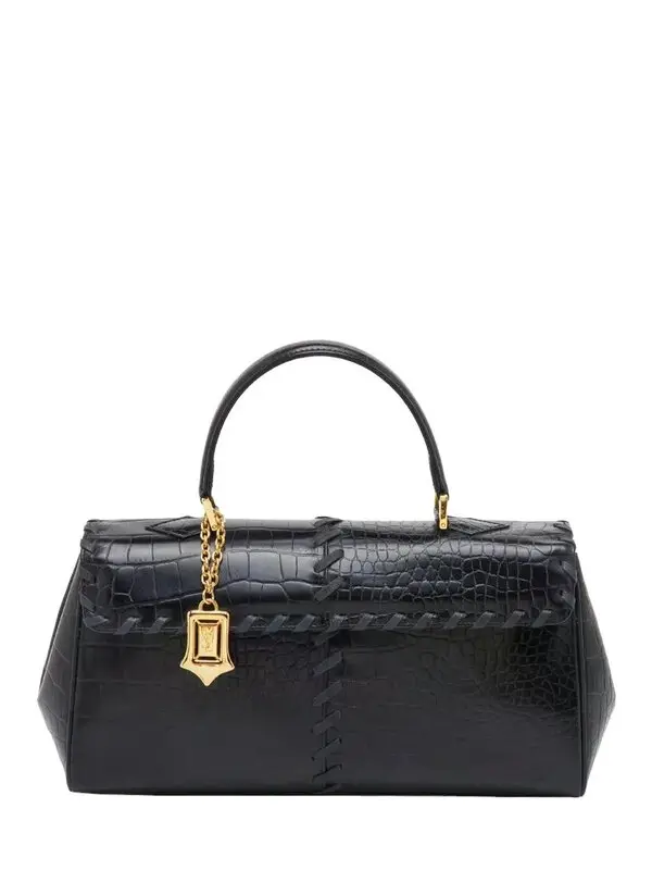 Saint Laurent Leather Tote Bag - Black