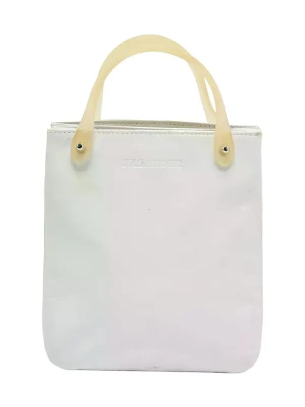 JIL SANDER Mini Tote Bag With Rubber Top Handles - White