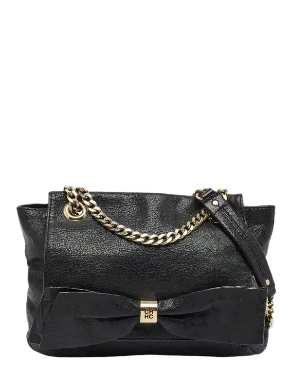 Carolina Herrera Audrey Bow-detail Shoulder Bag - Black