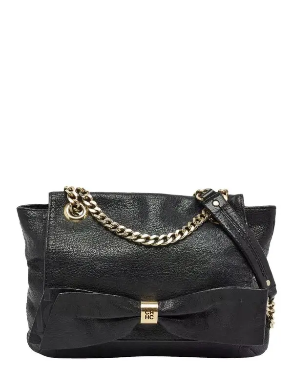 Carolina Herrera Audrey Bow Detail Shoulder Bag - Black
