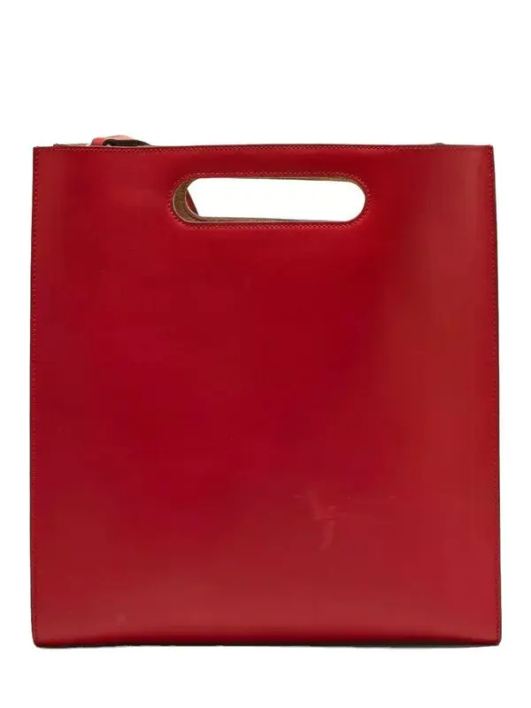 Gucci Logo Embossed Tote Bag - Red