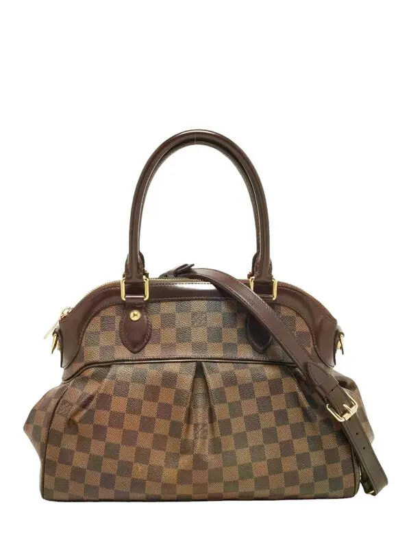 LOUIS VUITTON Damier Ebene Trevi Pm Handbag - Brown