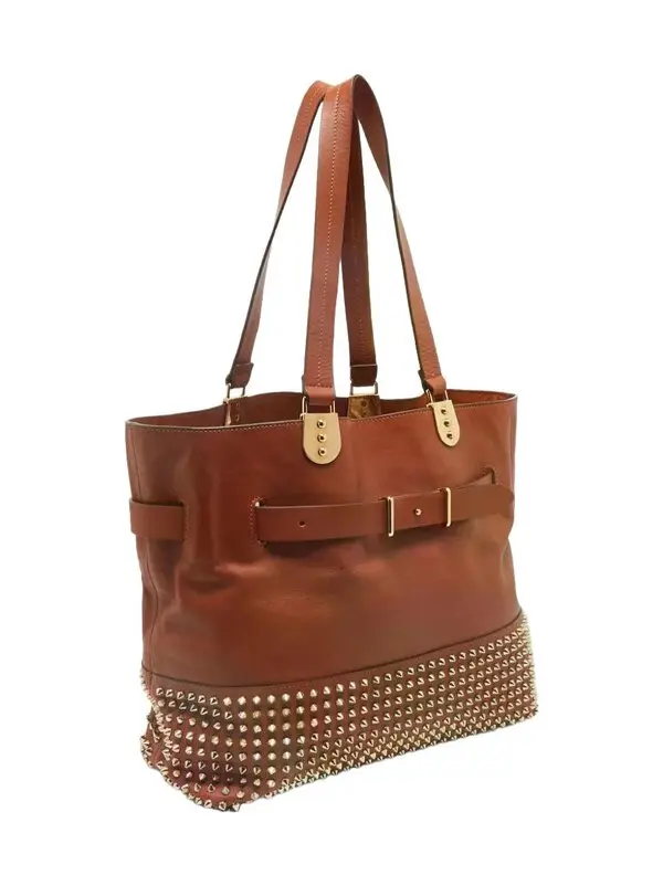 CHRISTIAN LOUBOUTIN Sybil Spike Tote Bag - Brown