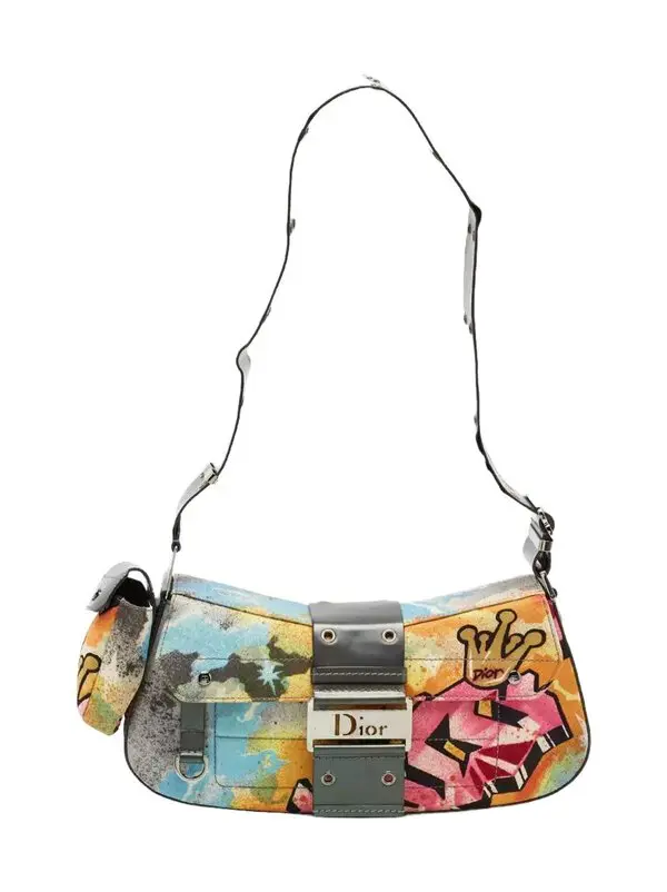 Dior Kaos Graffiti Columbus Shoulder Bag - Black