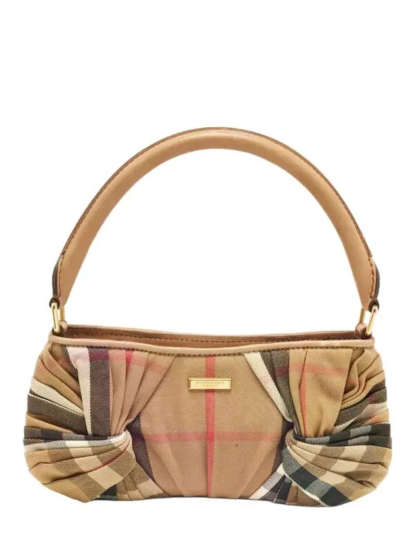 Burberry Knot-detail Check Shoulder Bag - Neutrals