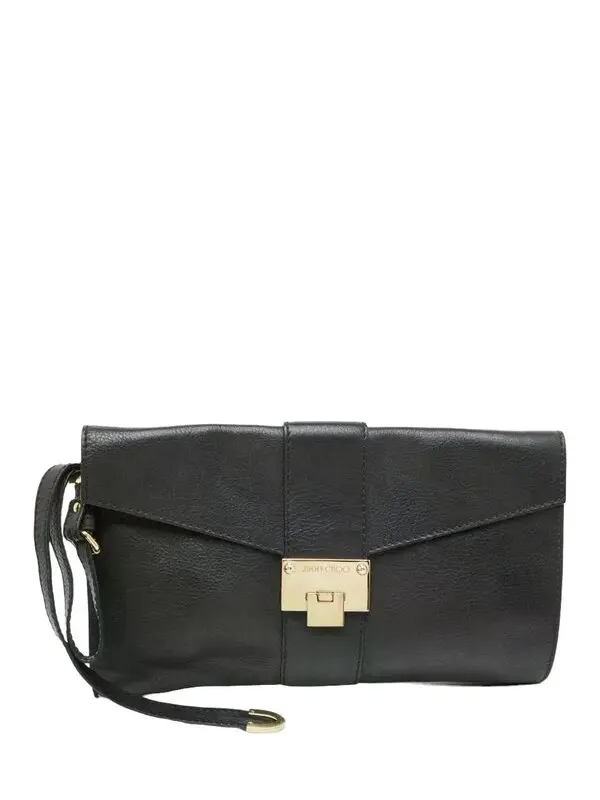JIMMY CHOO Rebel Flap Clutch Bag - Black