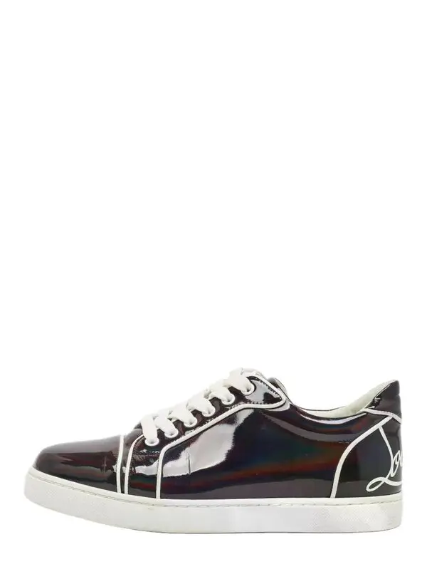 CHRISTIAN LOUBOUTIN Fun Vieira Patent Leather Sneakers - Black