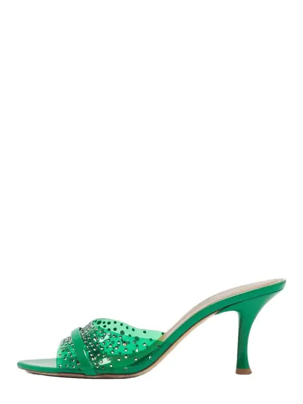 MALONE SOULIERS Julia Crystal-embellished Mules - Green