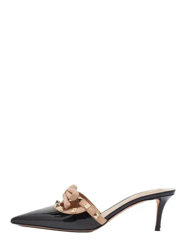 Valentino Garavani Rockstud Bow Mules - Black