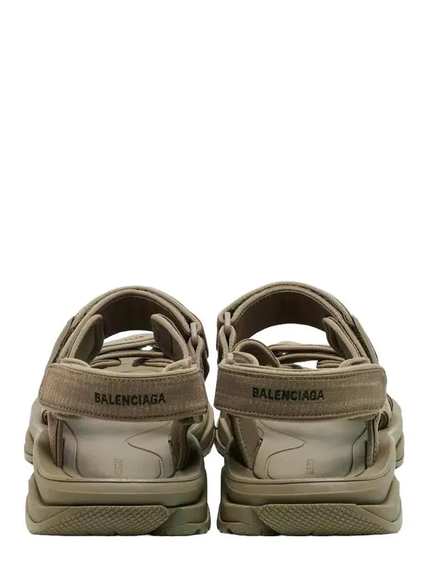 Balenciaga Tourist Touch-strap Sandals - Brown
