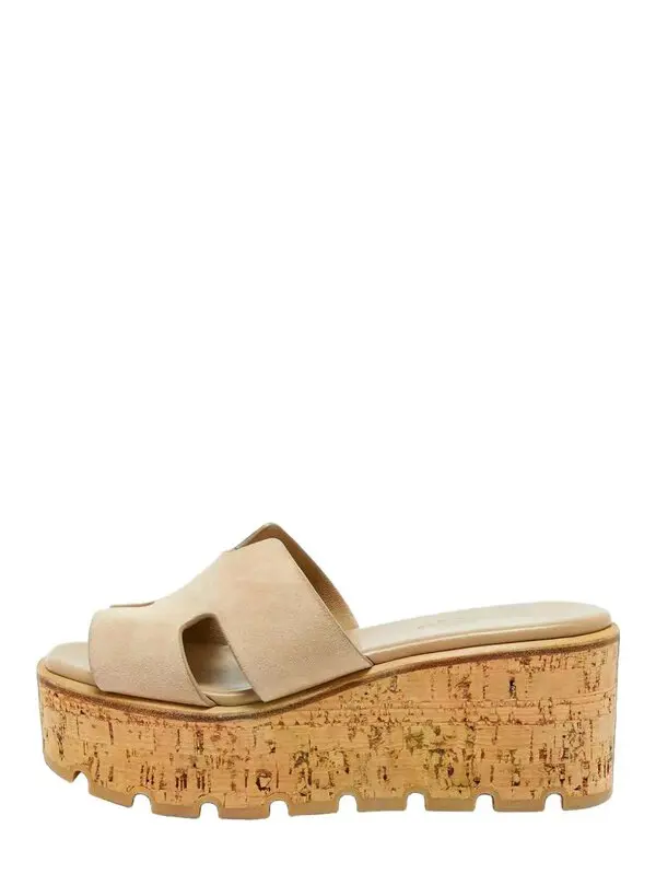 Hermès Eze Platform Sandals - Neutrals