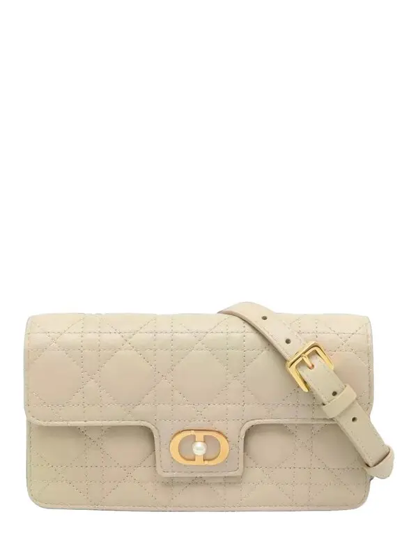 Dior 2025 Mini Jolie Leather Crossbody Bag - Neutrals