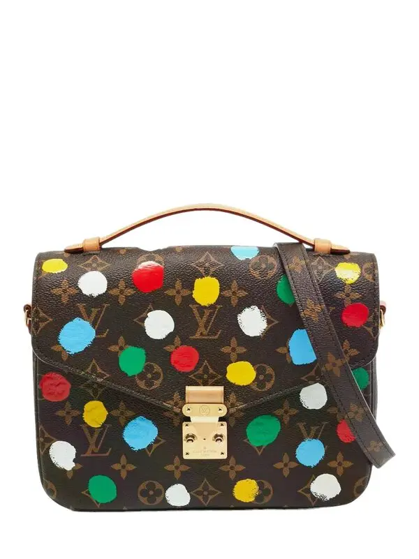 LOUIS VUITTON Pochette Métis Yayoi Kusama Painted Dots Shoulder Bag - Brown