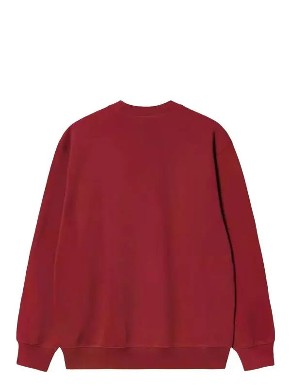 Carhartt Work In Progress Embroidered Logo Crewneck Sweater - Red