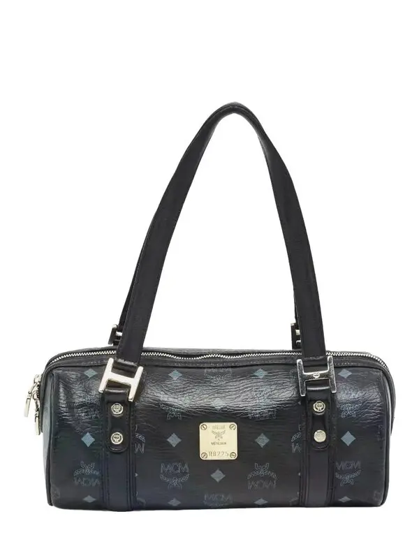 Mcm Visetos Barrel Tote Bag - Black