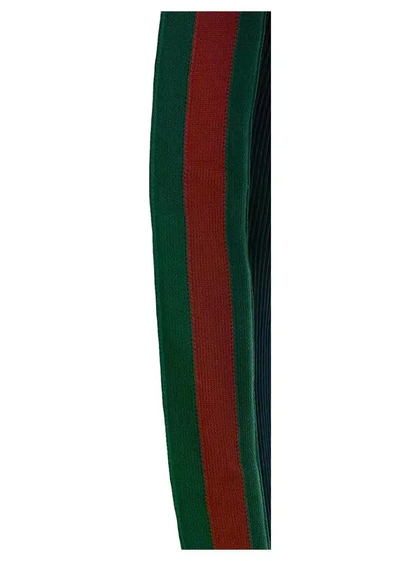 Gucci Rib Cotton-jersey Dress With Web Stripe - Blue