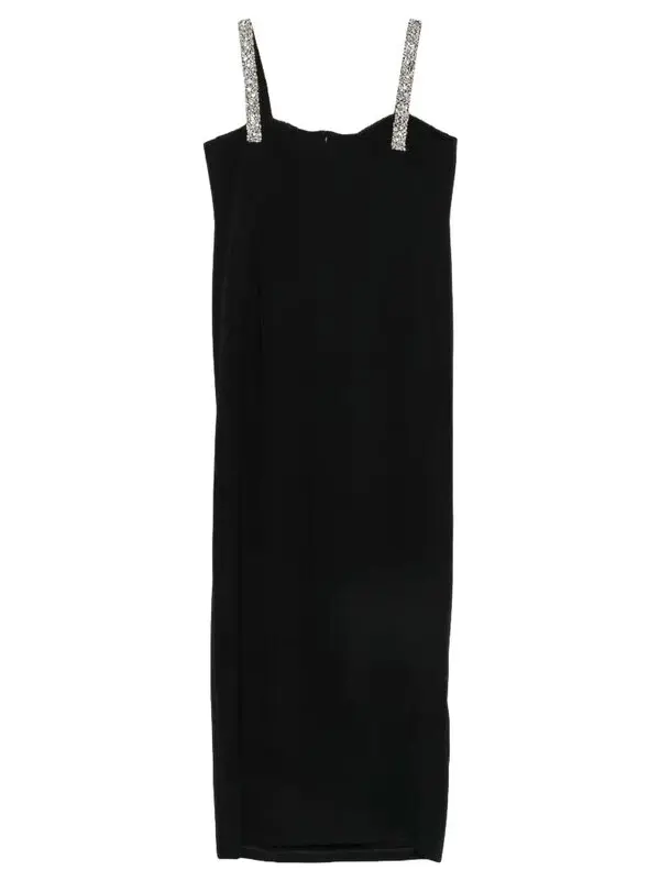Marina Rinaldi Marmo Crystal-embellished Sleeveless Maxi Dress - Black