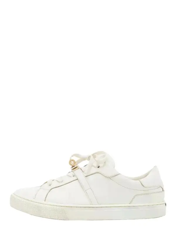 Hermès Day Lace-up Sneakers With Gold-tone Kelly Buckle - White