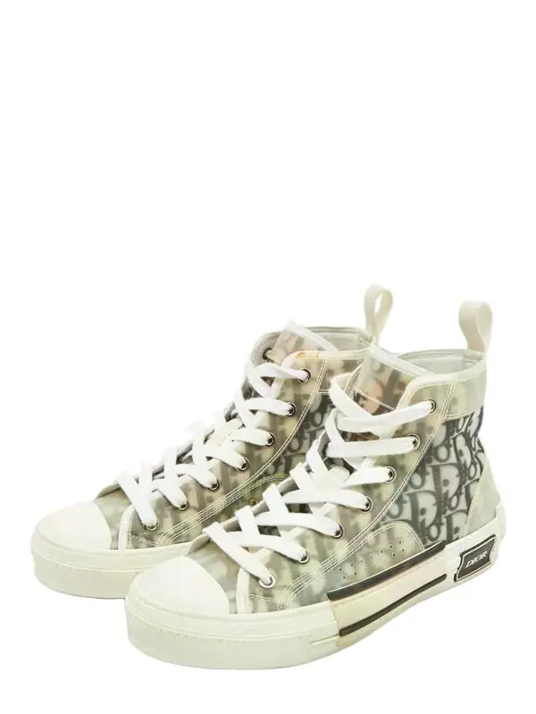 Dior B23 Oblique High Top Sneakers - White