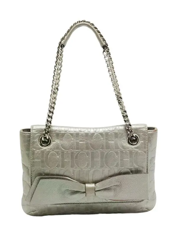 Carolina Herrera Audrey Bow Shoulder Bag - Silver