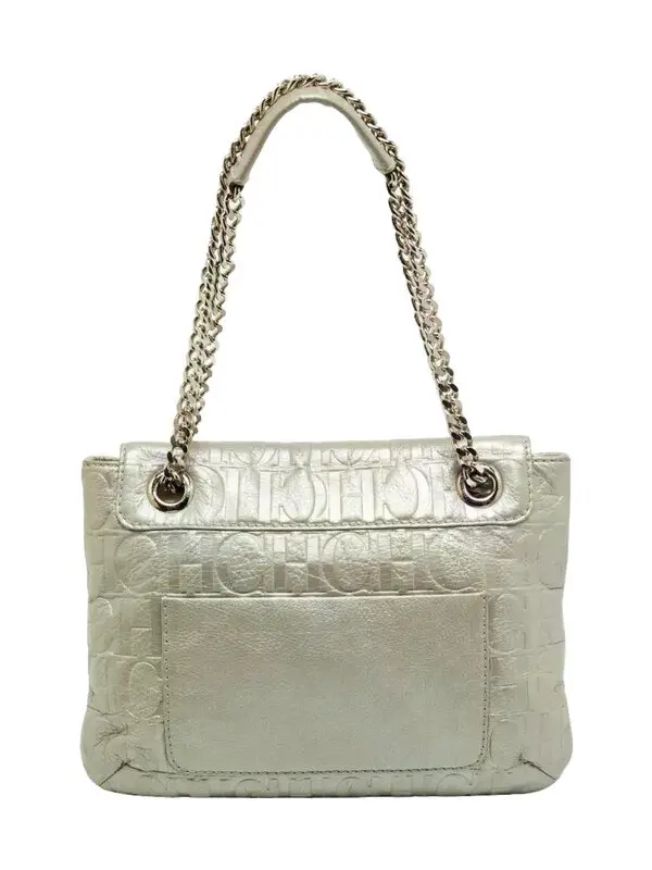Carolina Herrera Audrey Bow Shoulder Bag - Silver