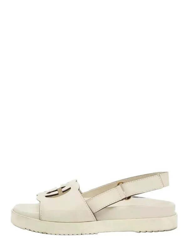 Gucci Interlocking G Slingback Platform Sandals - Neutrals
