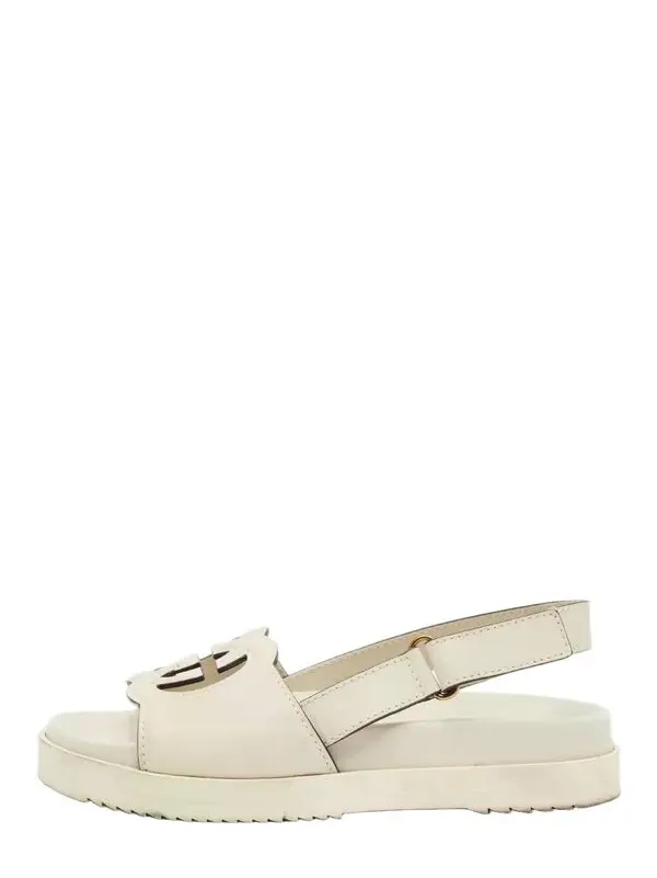 Gucci Interlocking G Slingback Platform Sandals - Neutrals