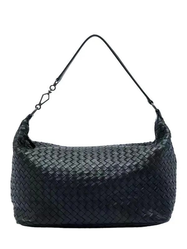 Bottega Veneta 2012-2026 Nappa Intrecciato Shoulder Bag - Black