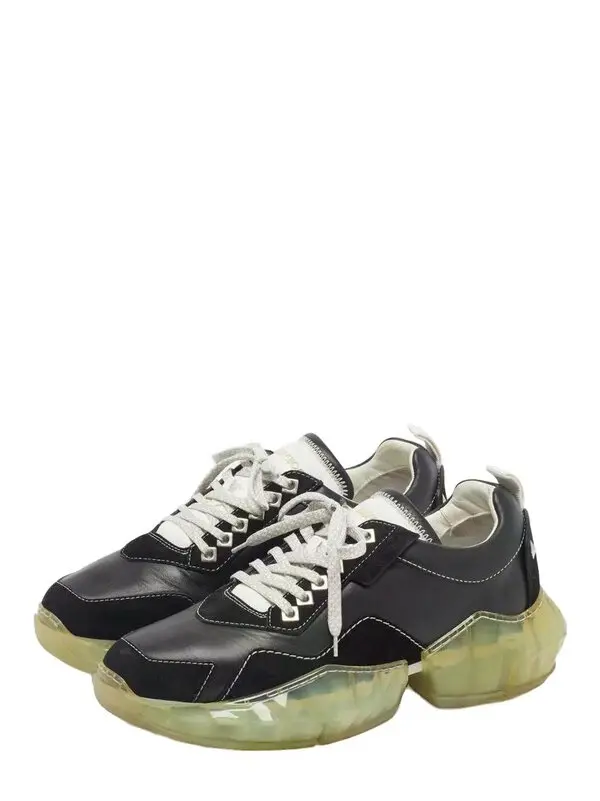JIMMY CHOO Diamond Lace-up Sneakers - Black