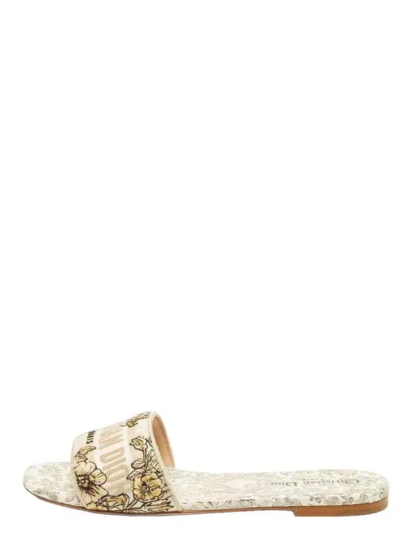 Dior Dway Millefiori Embroidered Slides - Neutrals