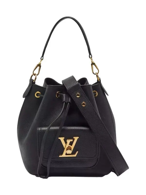 LOUIS VUITTON Lockme Drawstring Bucket Bag - Black