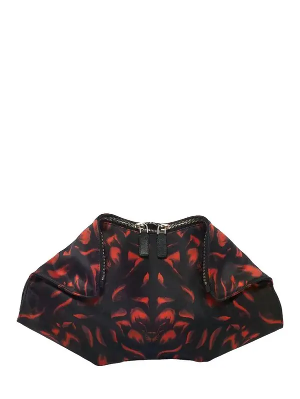 Alexander McQueen Tulip Print Clutch Bag - Black