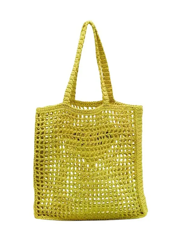 Prada Crochet Tote Bag - Yellow