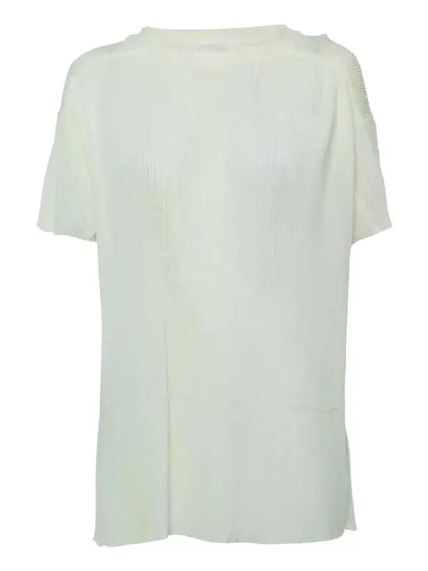 Chloé Ribbed-knit Short-sleeve Oversized T-shirt - White