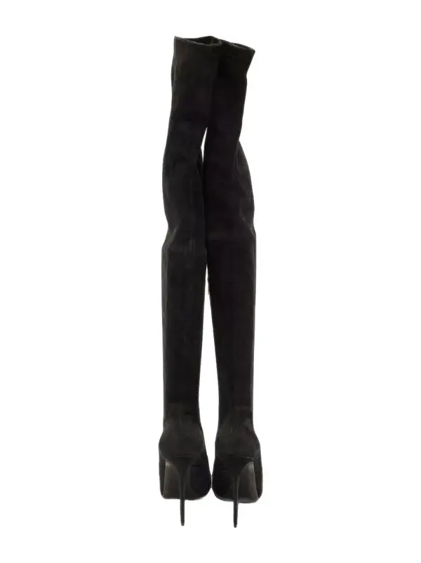 LE SILLA Eva Suede Over-the-knee Boots - Black