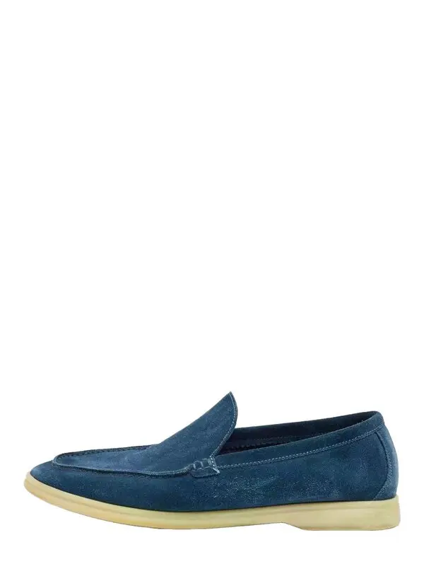 Loro Piana Suede Summer Walk Loafers - Blue