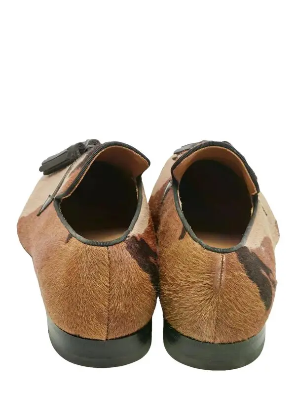 CHRISTIAN LOUBOUTIN Tassel Camouflage-print Loafers - Brown