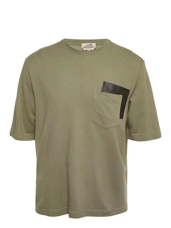 Hermès Overlapping-pocket T-shirt - Green