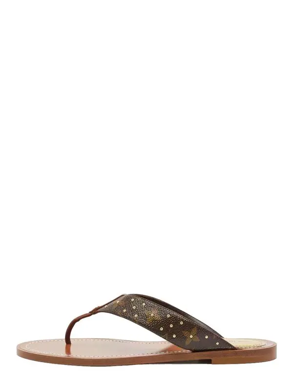 LOUIS VUITTON Monogram Sunny Thong Sandals - Brown
