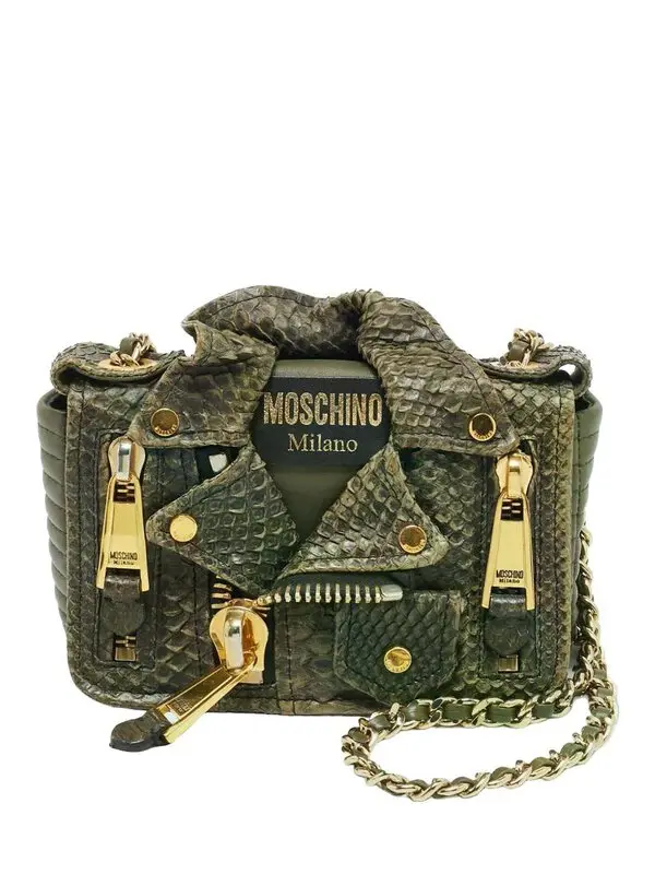 Moschino Biker Jacket Mini Bag - Green