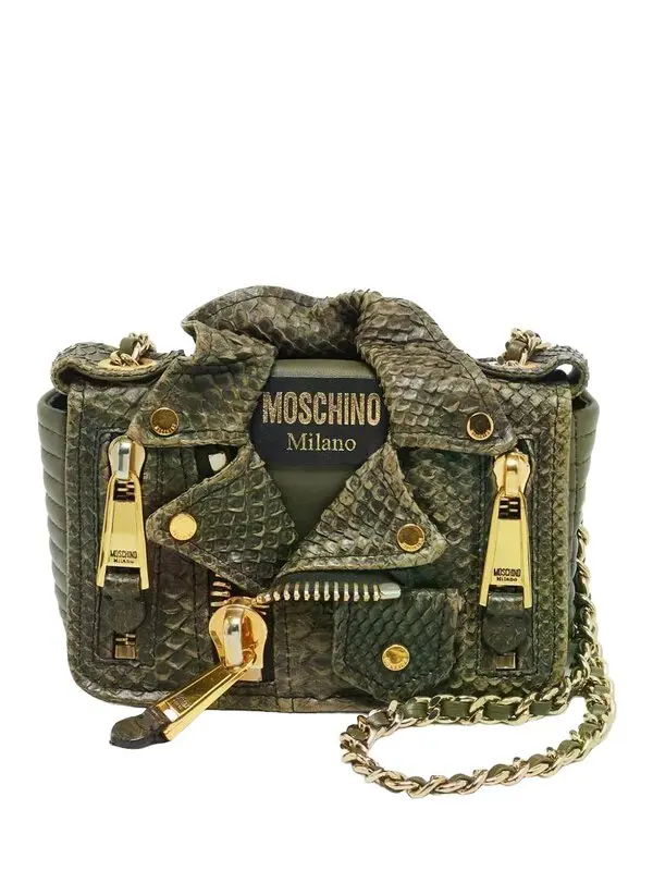 Moschino Biker Jacket Mini Bag - Green