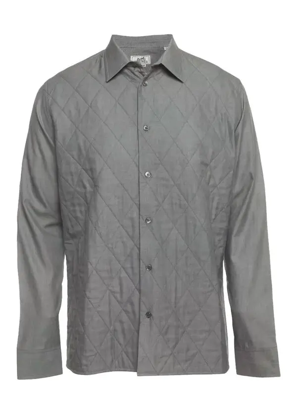 Hermès Quilted-diamond Shirt - Grey