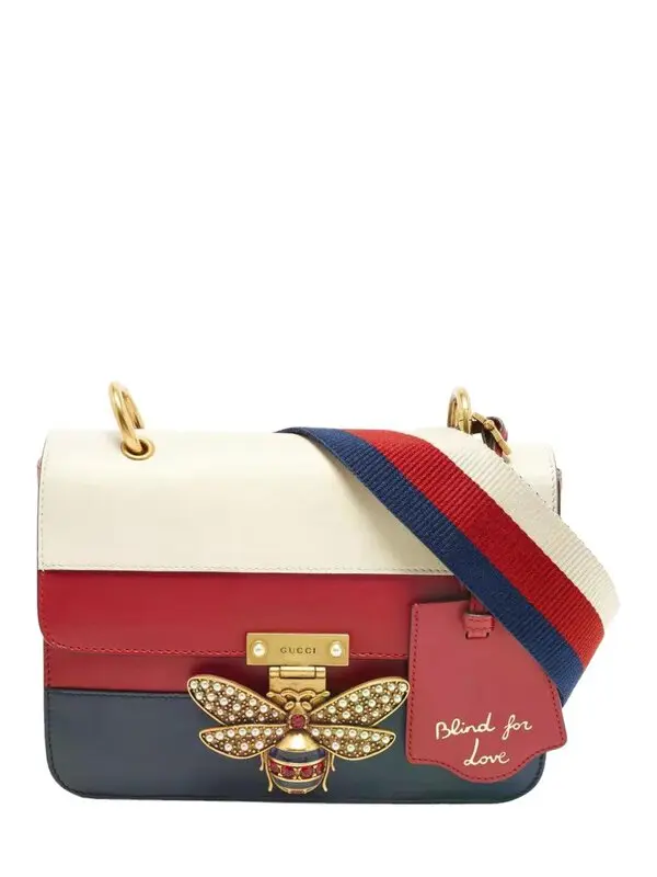 Gucci Queen Margaret Bee-plaque Shoulder Bag - Red