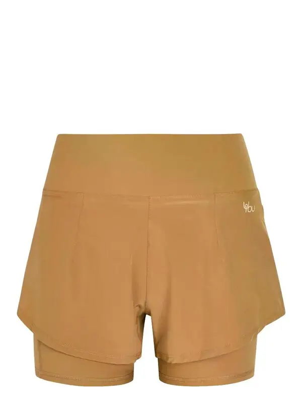 NOW YOU LIVE Ashby 2-in-1 Layered Shorts - Orange