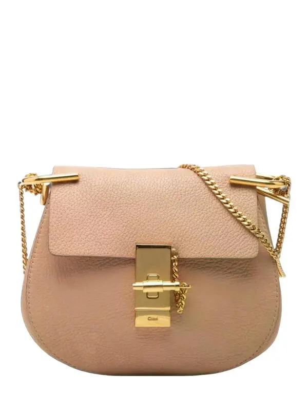 Chloé Mini Leather Drew Crossbody Bag - Pink