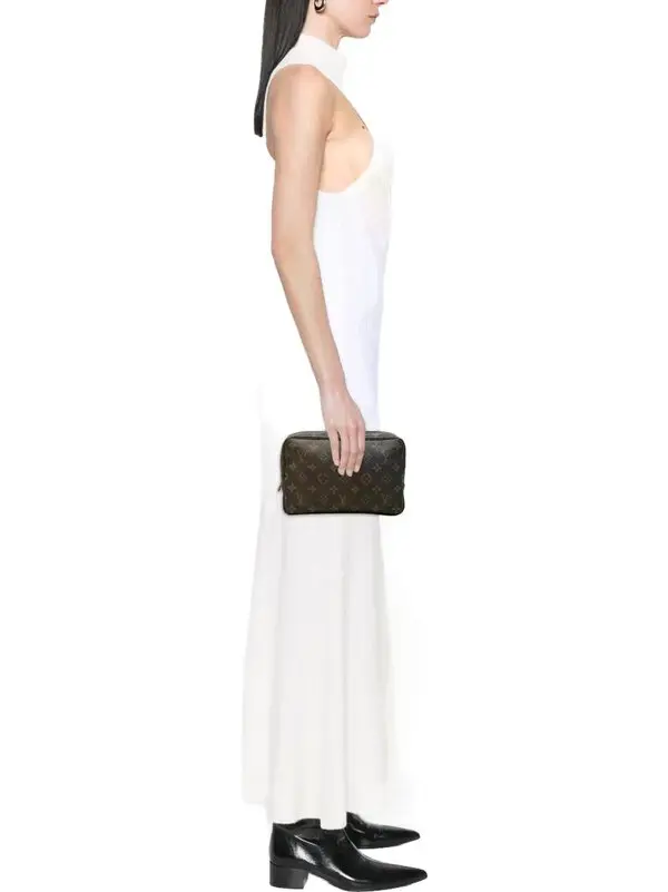 LOUIS VUITTON 1987 Monogram Troussse Toilette 23 Clutch Bag - Brown