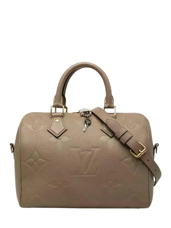LOUIS VUITTON Monogram Empreinte Speedy Bandouliere 25 Satchel - Brown