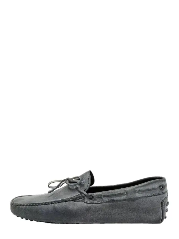 TOD'S Gommino Suede Driver Loafers - Grey