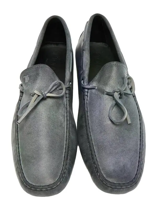 TOD'S Gommino Suede Driver Loafers - Grey