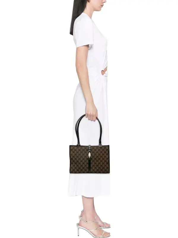 Gucci Gg Canvas Jackie Tote Bag - Brown